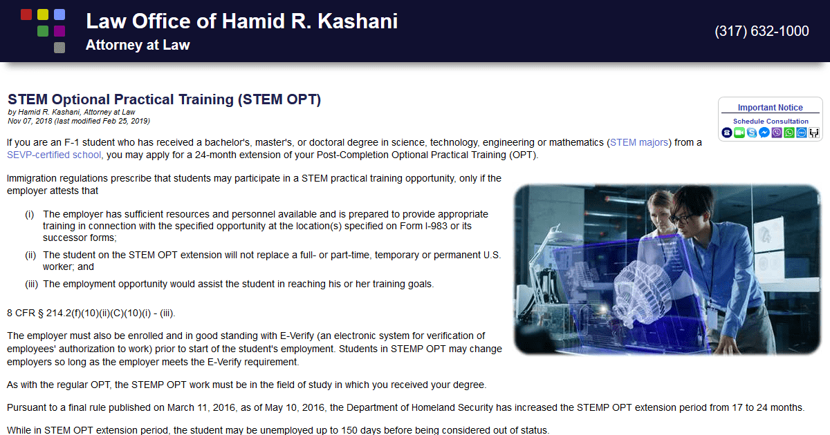 STEM Optional Practical Training (STEM OPT)