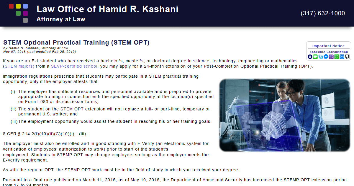 STEM Optional Practical Training (STEM OPT)